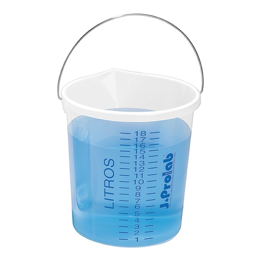 Balde graduado transparente de PP con manija | OneLab