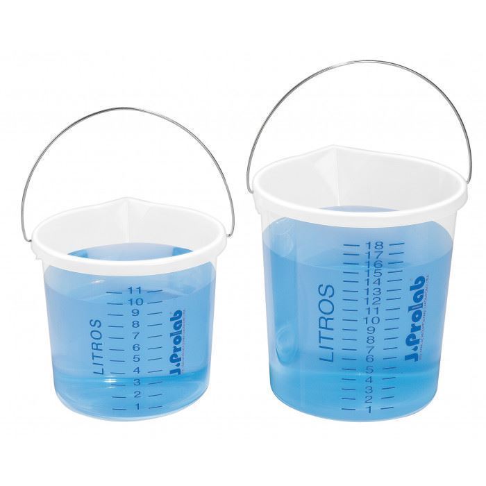 Balde graduado transparente de PP con manija | OneLab